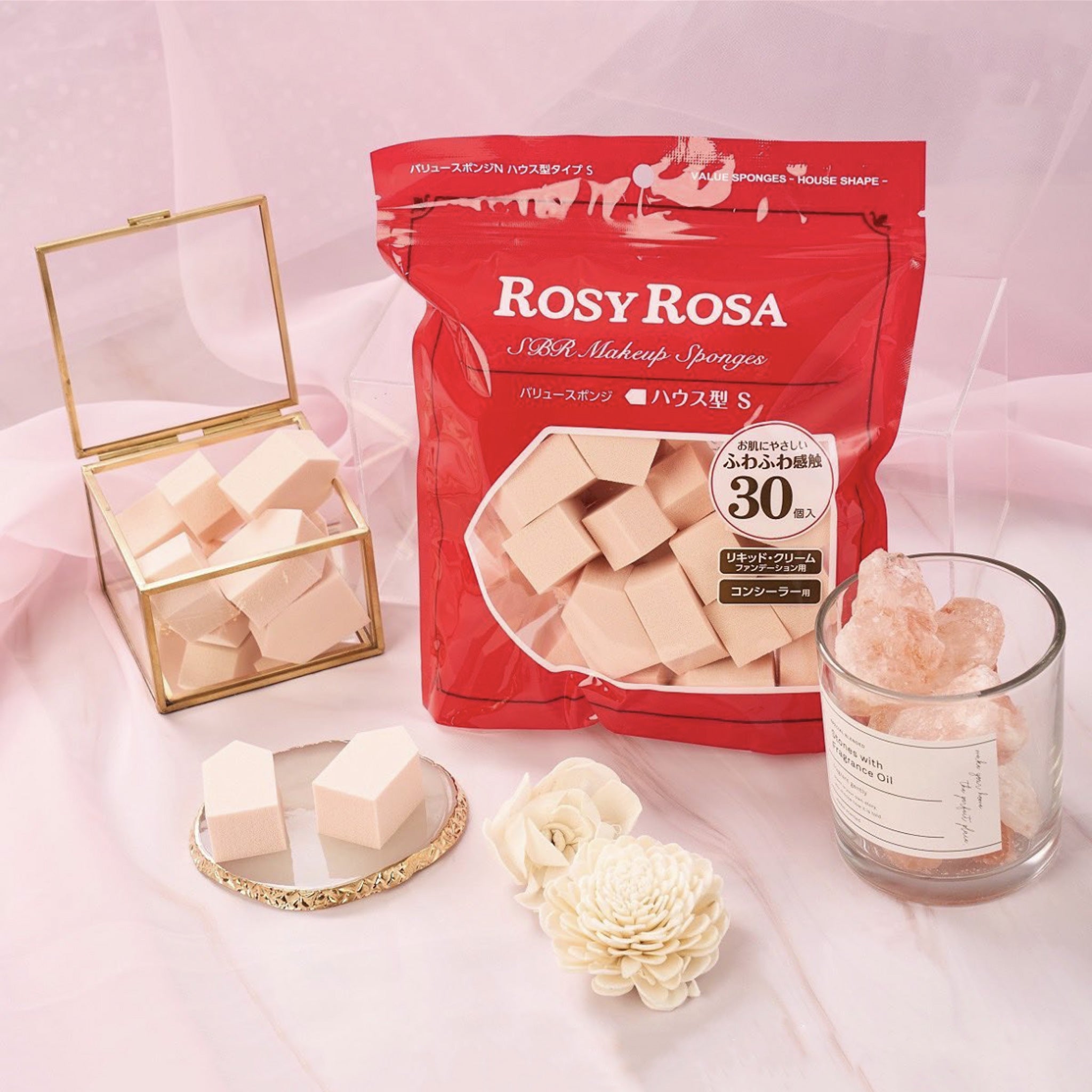 Rosy Rosa Pentagon Sponge 30pcs – LAMOUR Beauty & Life